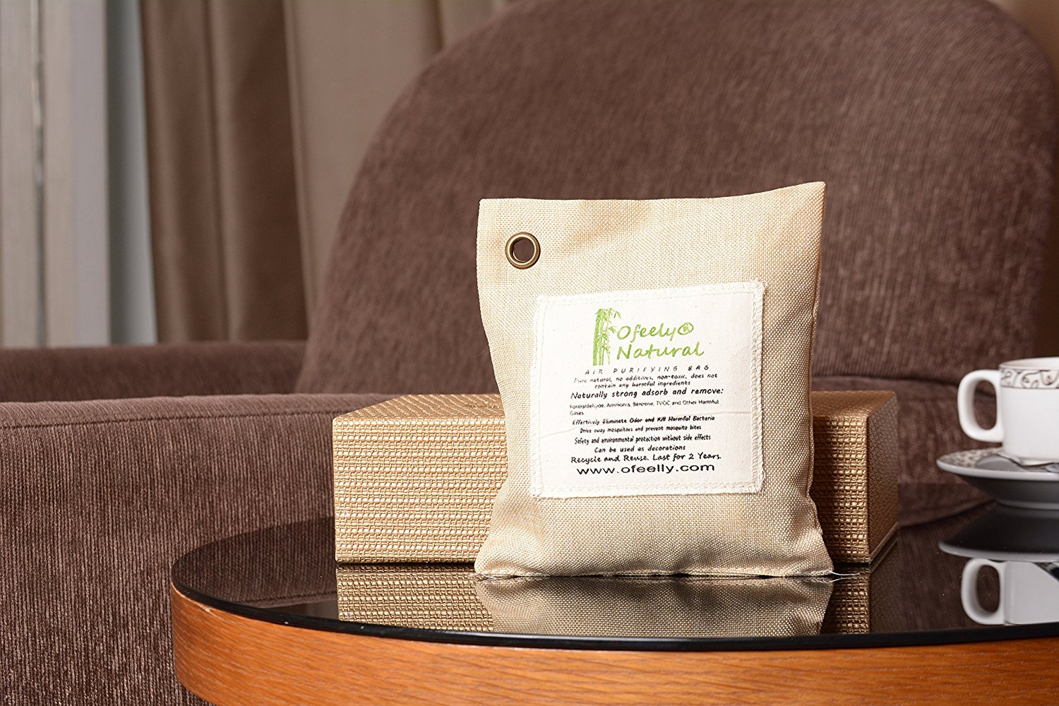 Ofeely Air Purifying Bag 500g Natural Bamboo Charcoal Deodorizer ...