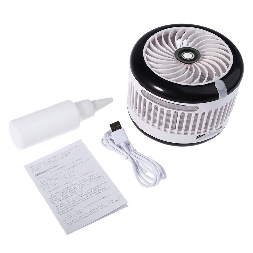 HJIAN Portable Mini Misting Fan Table Fans Humidifier Fan Portable ...
