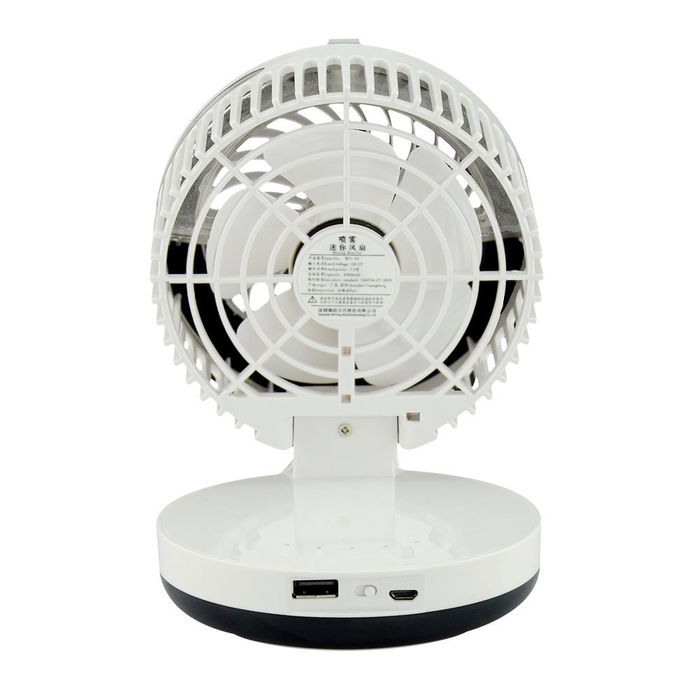 HJIAN Portable Mini Misting Fan Table Fans Humidifier Fan Portable ...