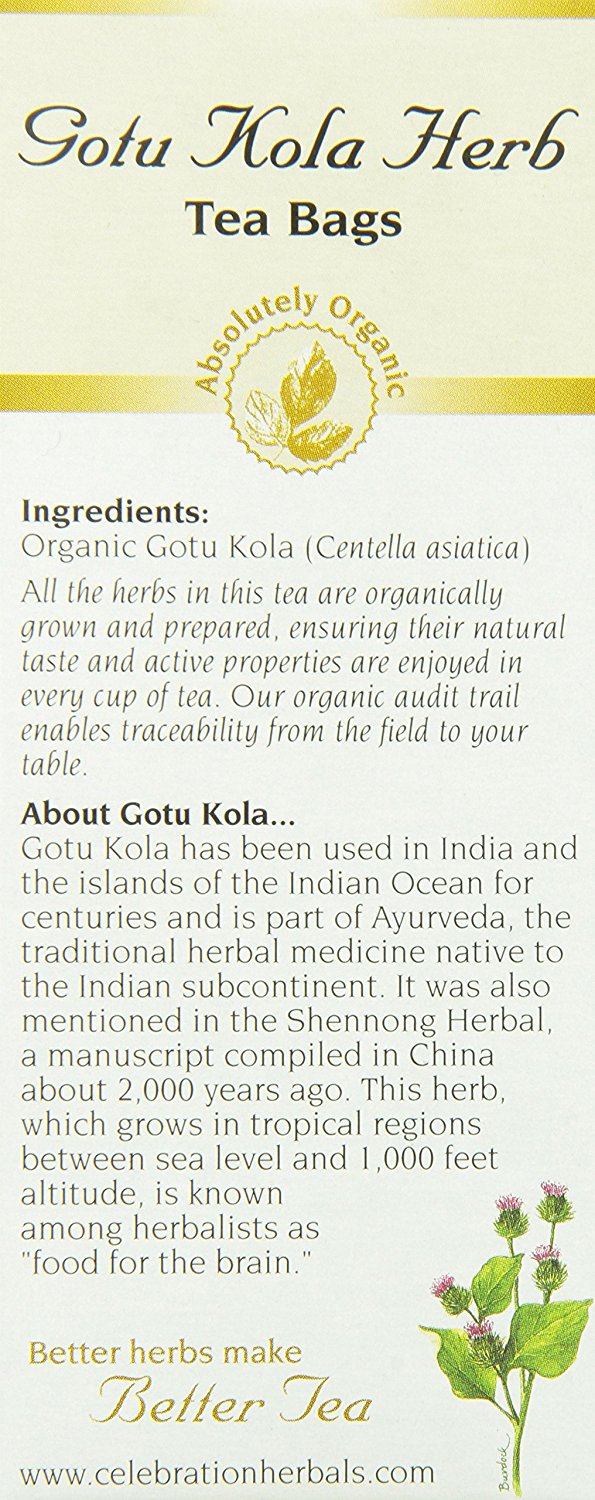 Teabags Herbal Tea Gotu Kola Tea Organic 24 BAG N2 free image download