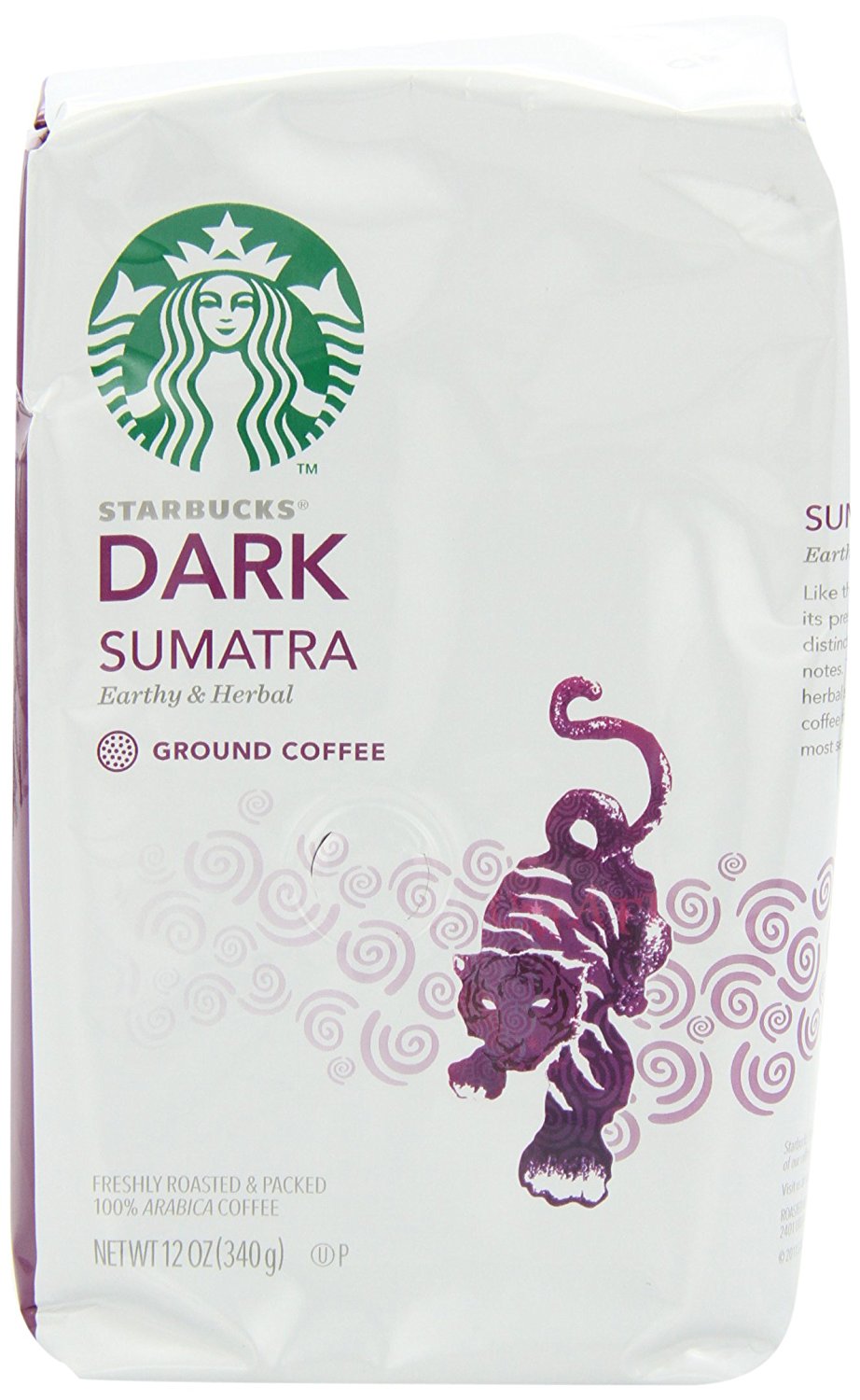Starbucks Ground Coffee Dark Sumatra Net Wt 12 oz(340g) N3 free image ...
