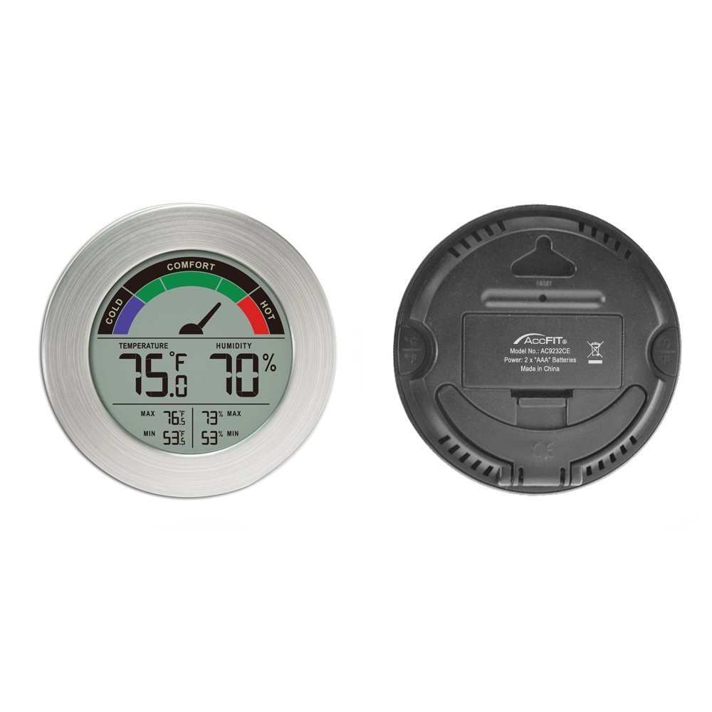 Thermometer & Hygrometer Weather Station with Color Comfort Meter in ...