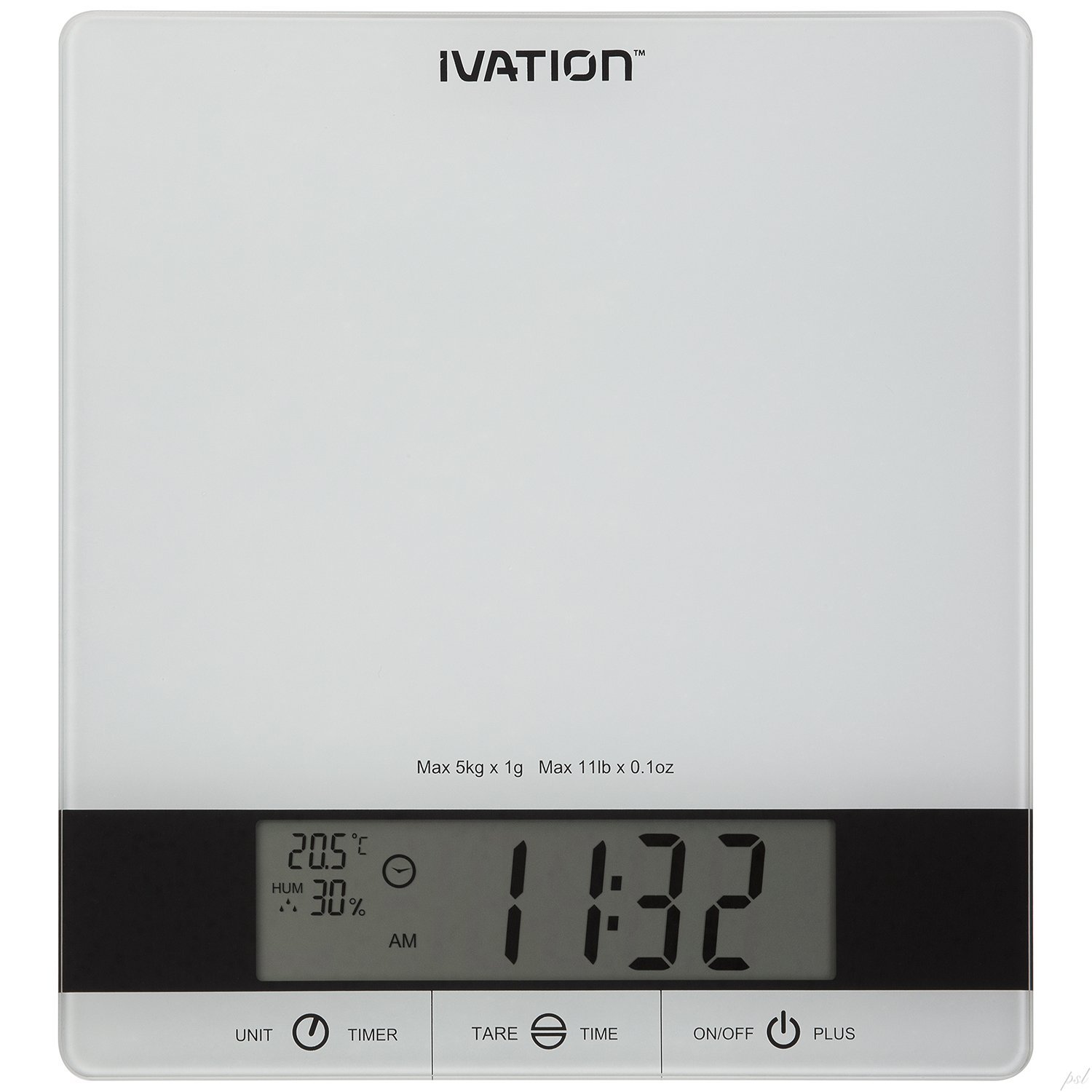 Digital Kitchen Scale w/Timer, Clock, Temperature & RH Levels ...