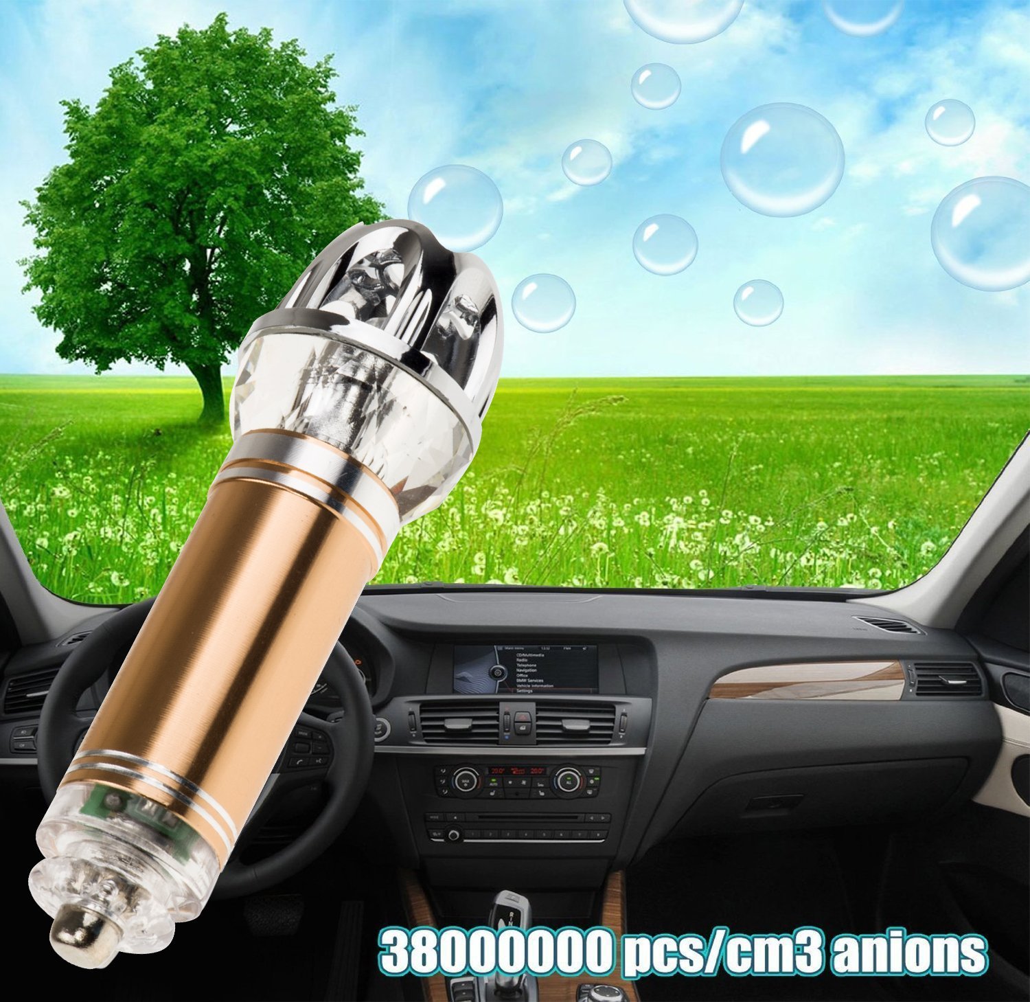 TUPELO Car Air Purifier,Ionizer, Air cleaner, Car Air Freshener and ...