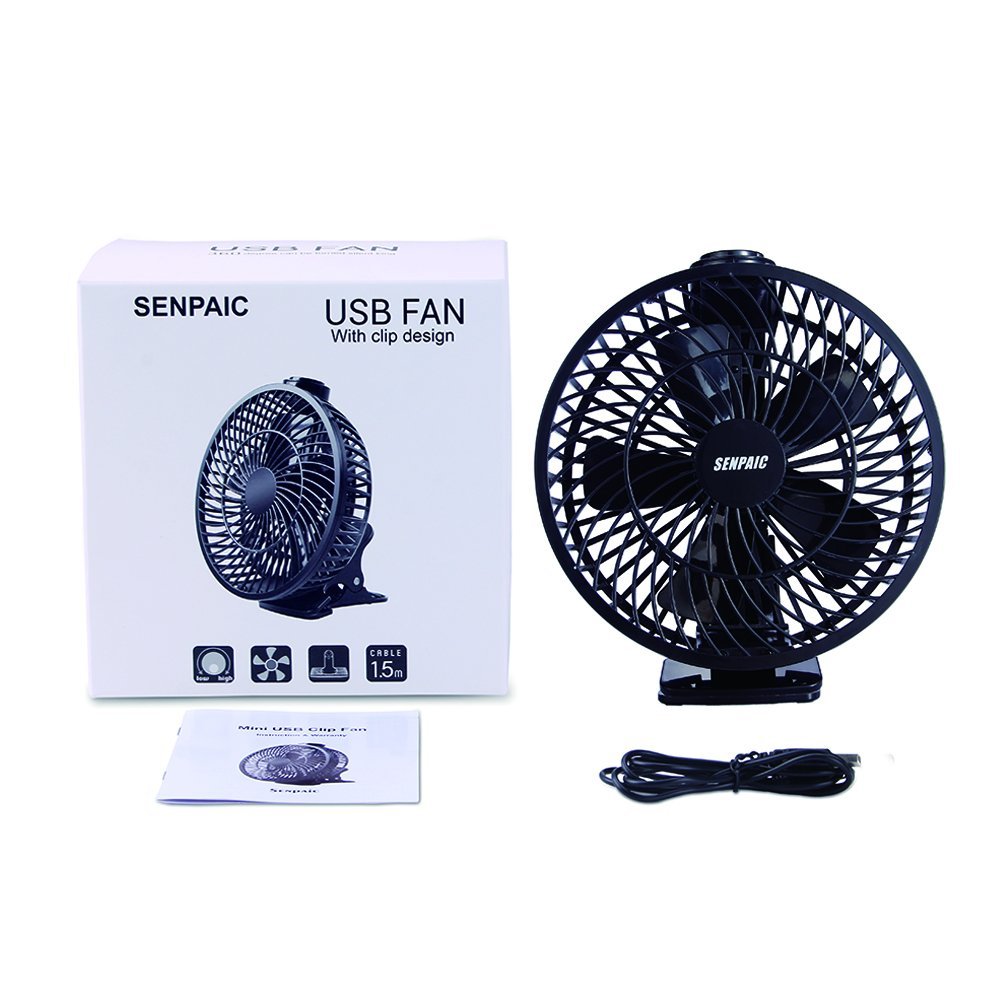 Clip-on Fan, USB Desk Fan, Clip Table Fan,Quiet Mini Desktop Personal ...