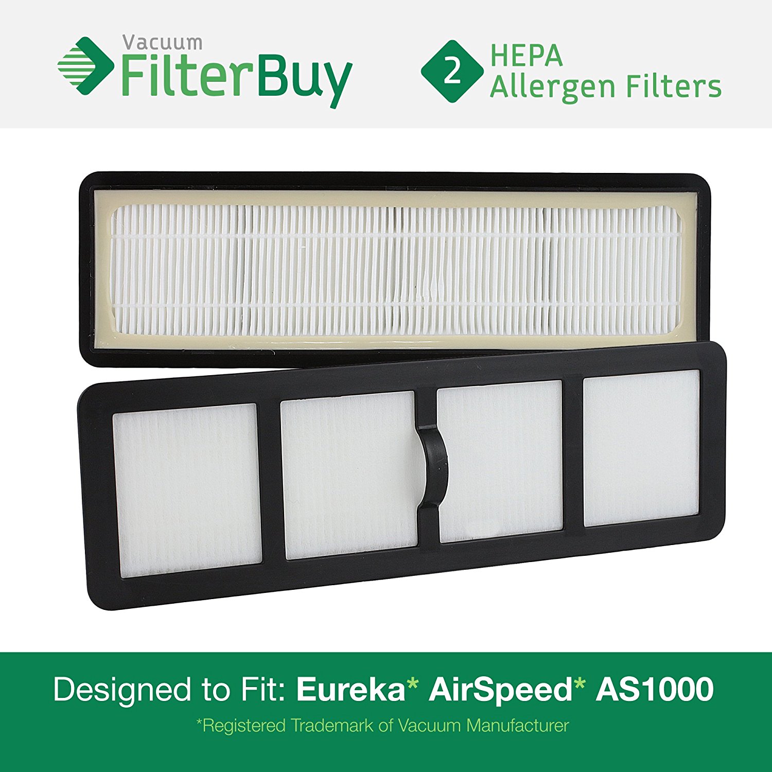2 - Eureka Airspeed EF6 (EF-6) HEPA Replacement Filters, Part # 83091-1 ...
