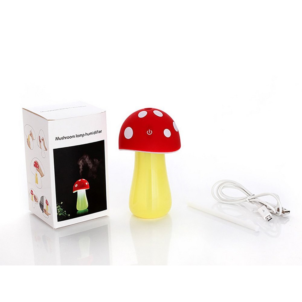 Mist Humidifier, YCTA LED Essential Oil Diffuser Mushroom Mist ...