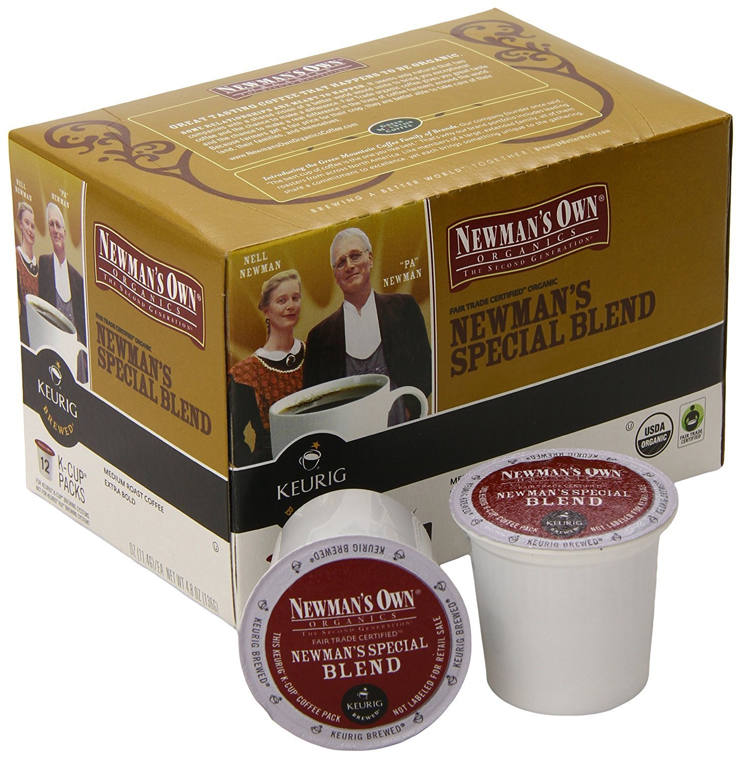 Newman's Own Special Blend Coffee, Medium Roast Coffee K-Cup Portion Pack for Keurig K-Cup ...