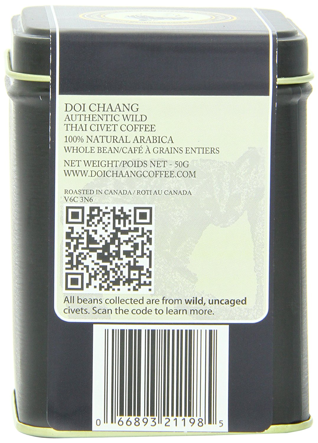 DOI CHAANG COFFEE Wild Thai Civet, 1.76 Ounce N2 free image download