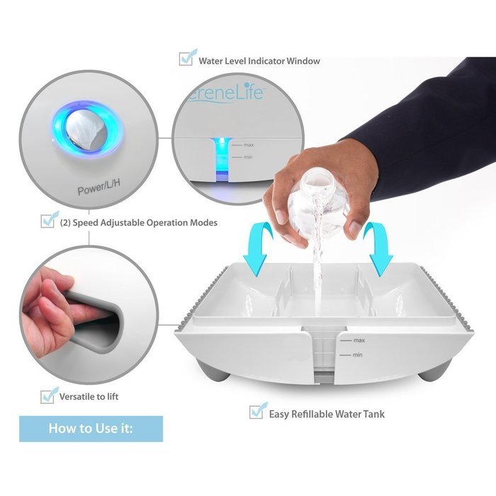 SereneLife Air Purifier Cleaning System HEPA Filter with Aroma Oil ...