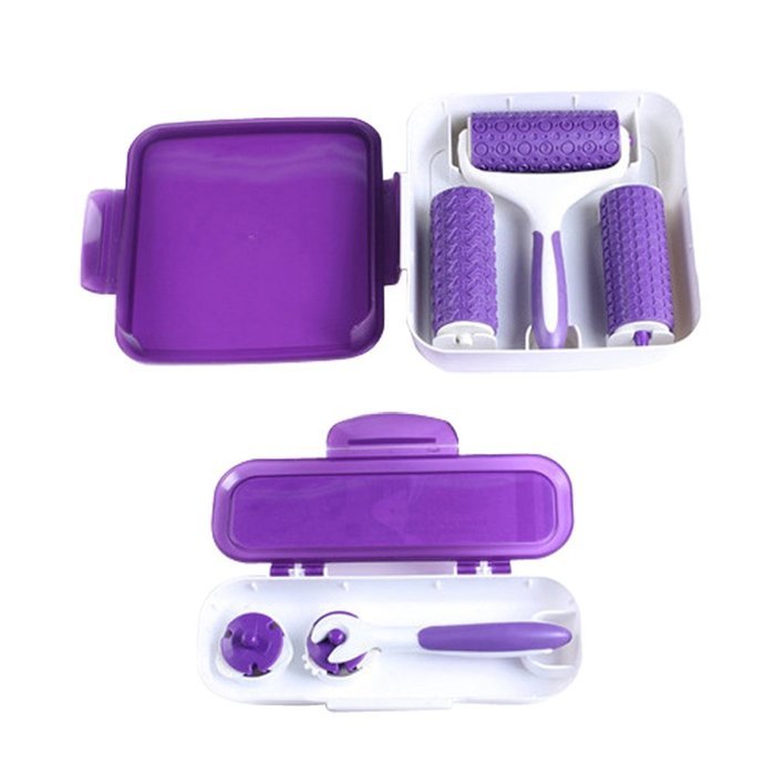 YIJIA 1 Set Fondant Cake Sugarcraft Decorating Embossing Rolling Pin ...