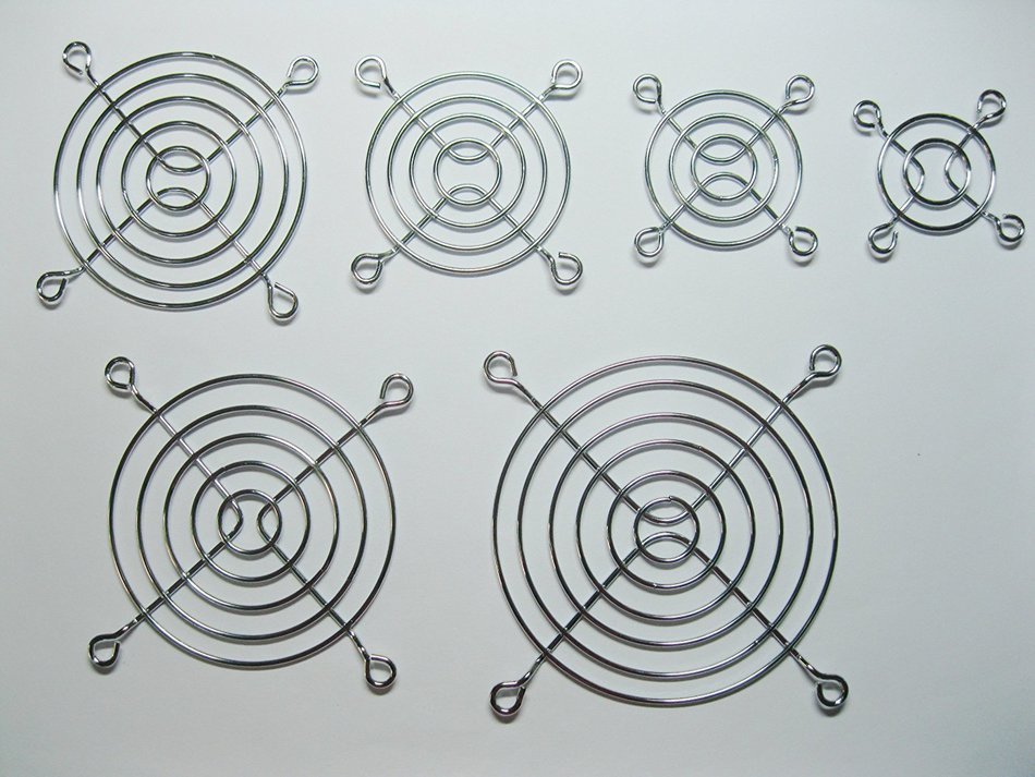 6 pcs DC Fan Grill Protector Silver Metal Finger Guard Used for 40mm ...