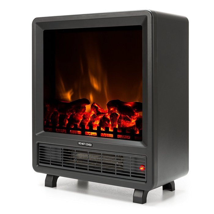 Mini Free Standing Electric Fireplace Stove - 18 Inch Black Portable ...
