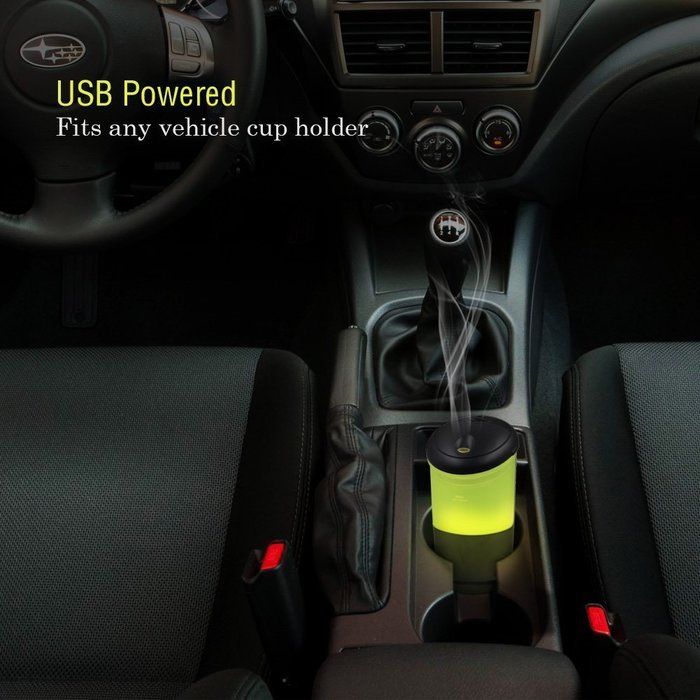 InnoGear Car Air Refresher USB Essential Oil Diffuser with 7 Colorful ...