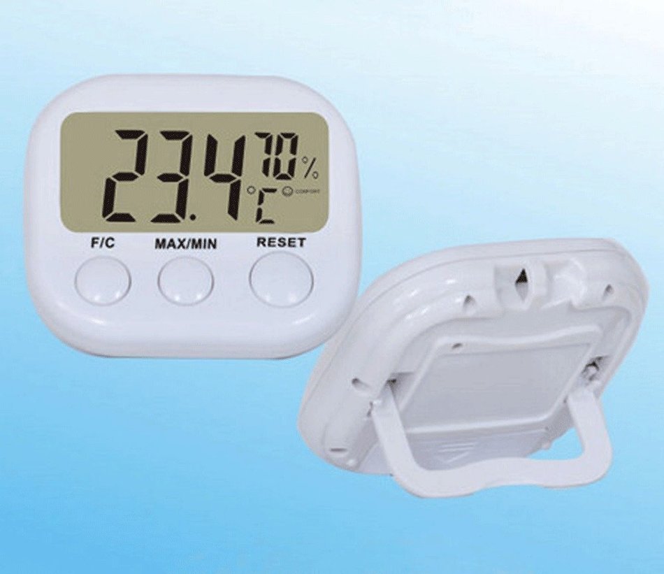 1 White Mini Digital Indoor LCD Display Thermo Hygro Meter Thermometer ...
