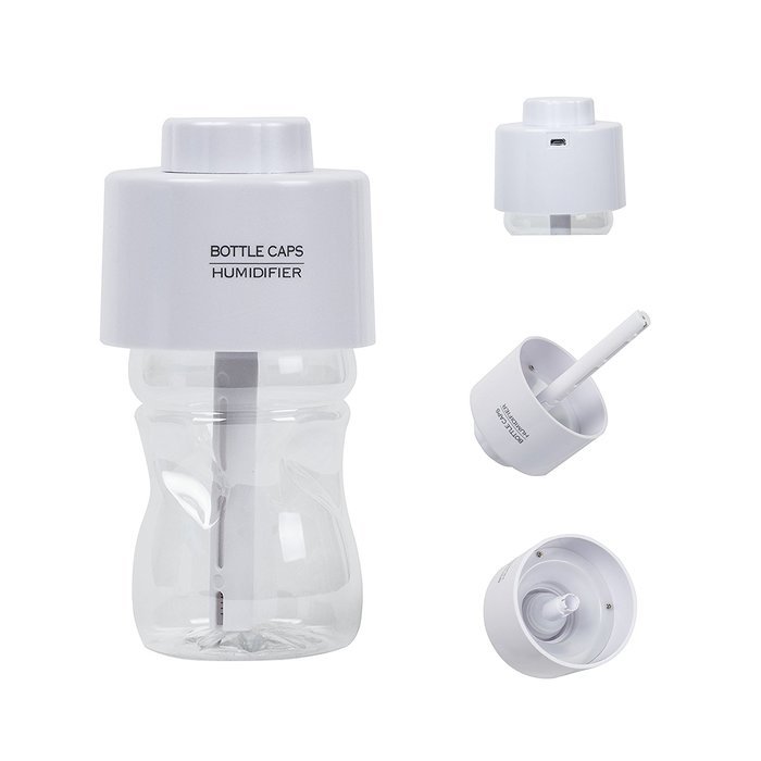 Ibepro® Portable Bottle Cap Air Humidifier with Bottle for Office Home ...