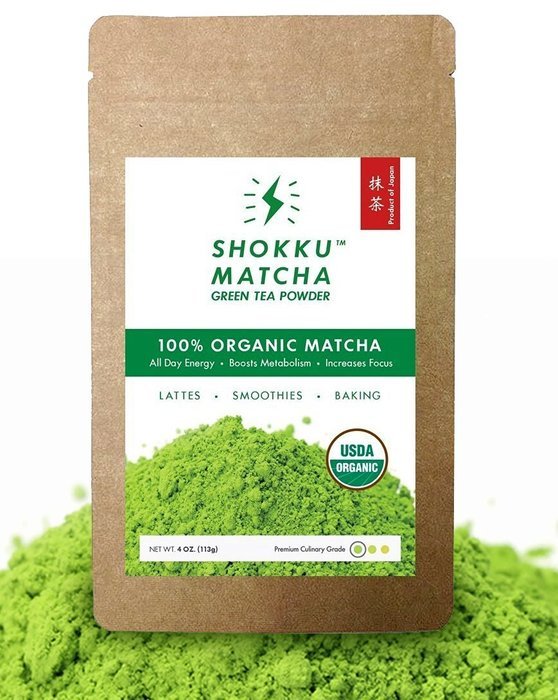 Shokku Organic Japanese Matcha Green Tea Powder (4 Oz, FDA 100% Organic ...