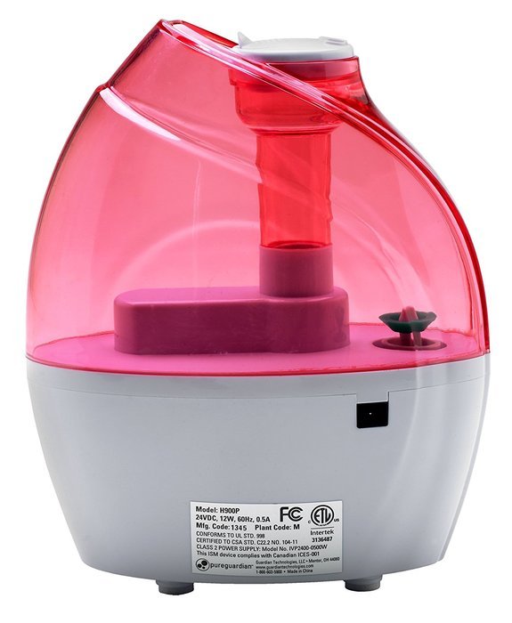 PureGuardian H900P 10-Hour Nursery Cool Mist Humidifier, Pink N6 free ...