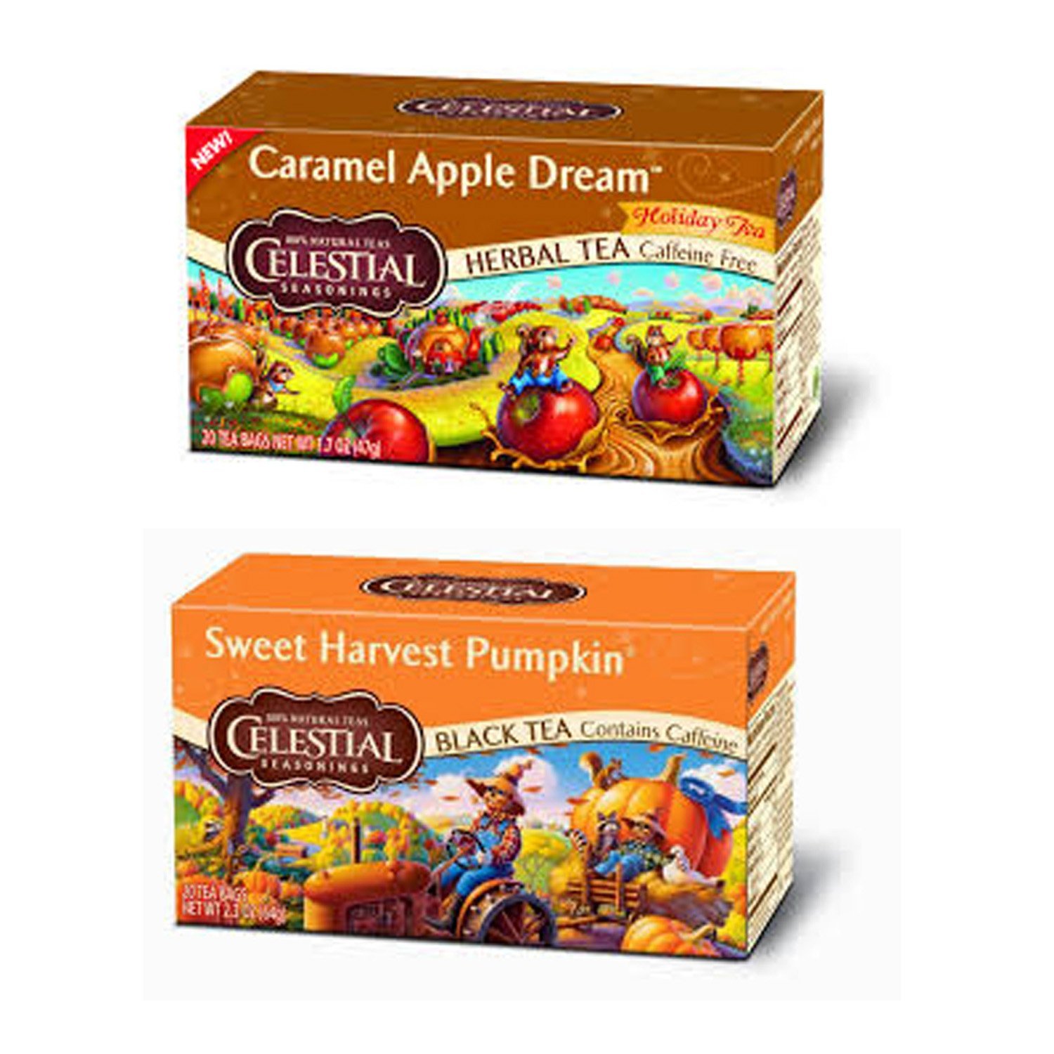 Celestial Seasonings Sweet Harvest Pumpkin Black Tea, 20-tea Bags, 2 ...