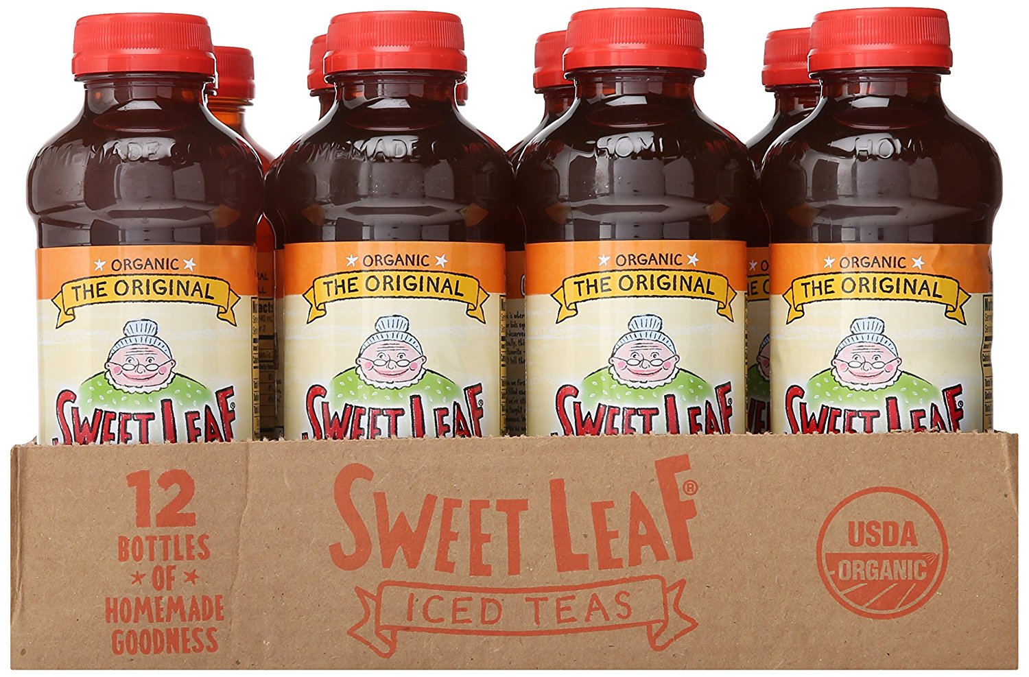 Sweet Leaf USDA-Certified Organic Iced Tea, Original Sweet Tea 16-ounce ...