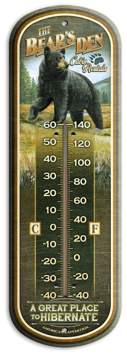 American Expedition Tin Thermometer - Bear's Den Cabin Rentals N26 free ...