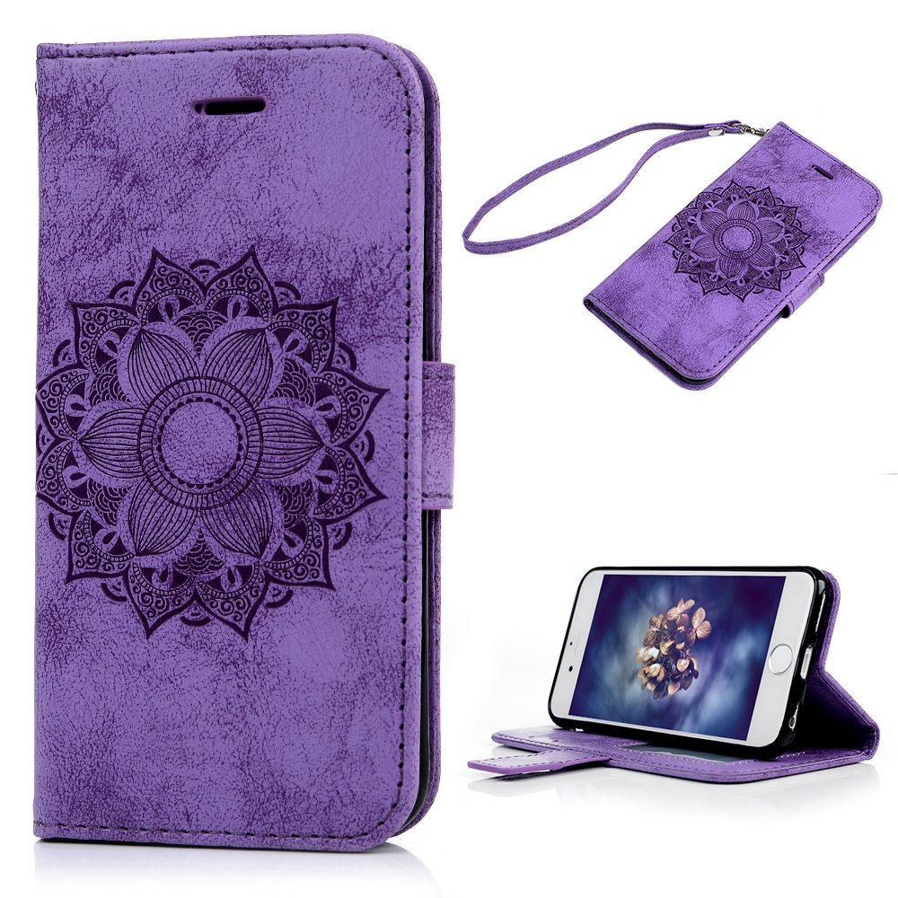 IPhone 6S Case,iPhone 6 Case (4.7") - Flip Stand Wallet Case PU Leather ...