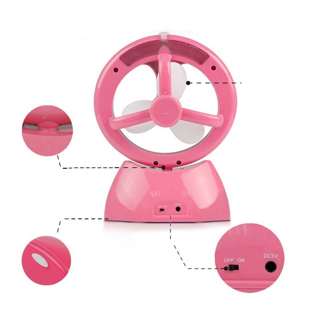 Desktop Rechargeable USB Mini Mute Fan + Humidifier 3 mode With retail ...