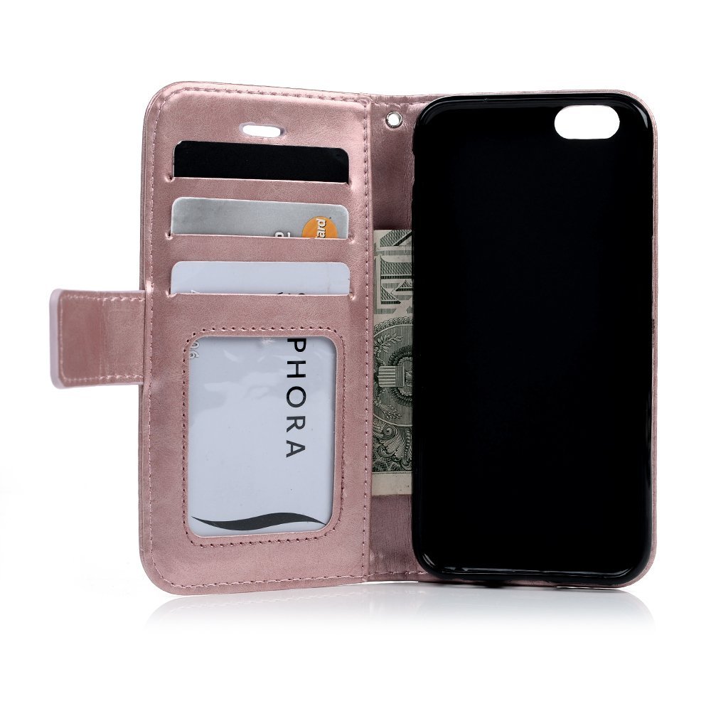 IPhone 6S Case,iPhone 6 Case (4.7") - Flip Stand Wallet Case PU Leather ...