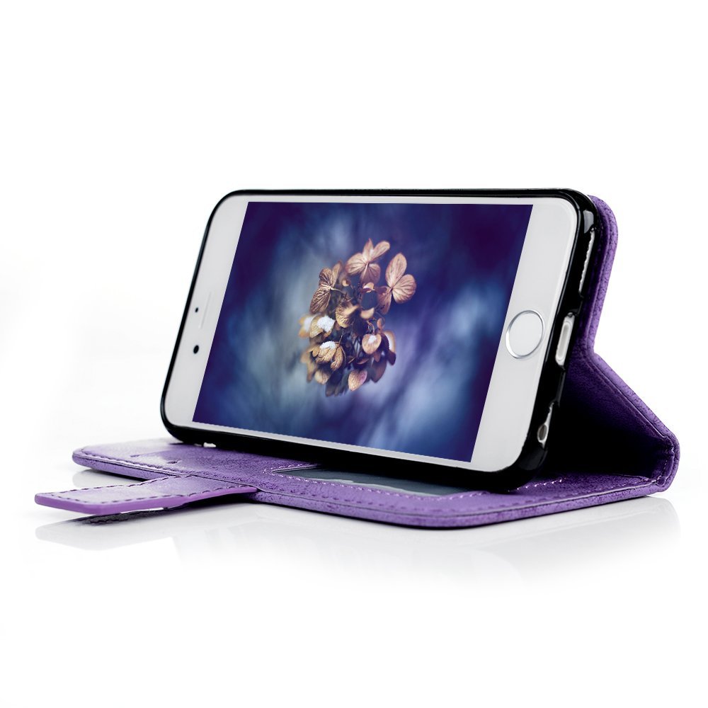 IPhone 6S Case,iPhone 6 Case (4.7") - Flip Stand Wallet Case PU Leather ...