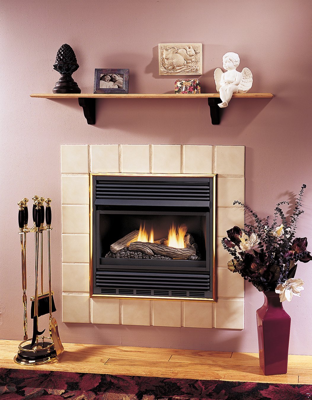 Comfort Flame CGCFTNA Vent-Free Single Burner Fireplace System, 26-Inch ...