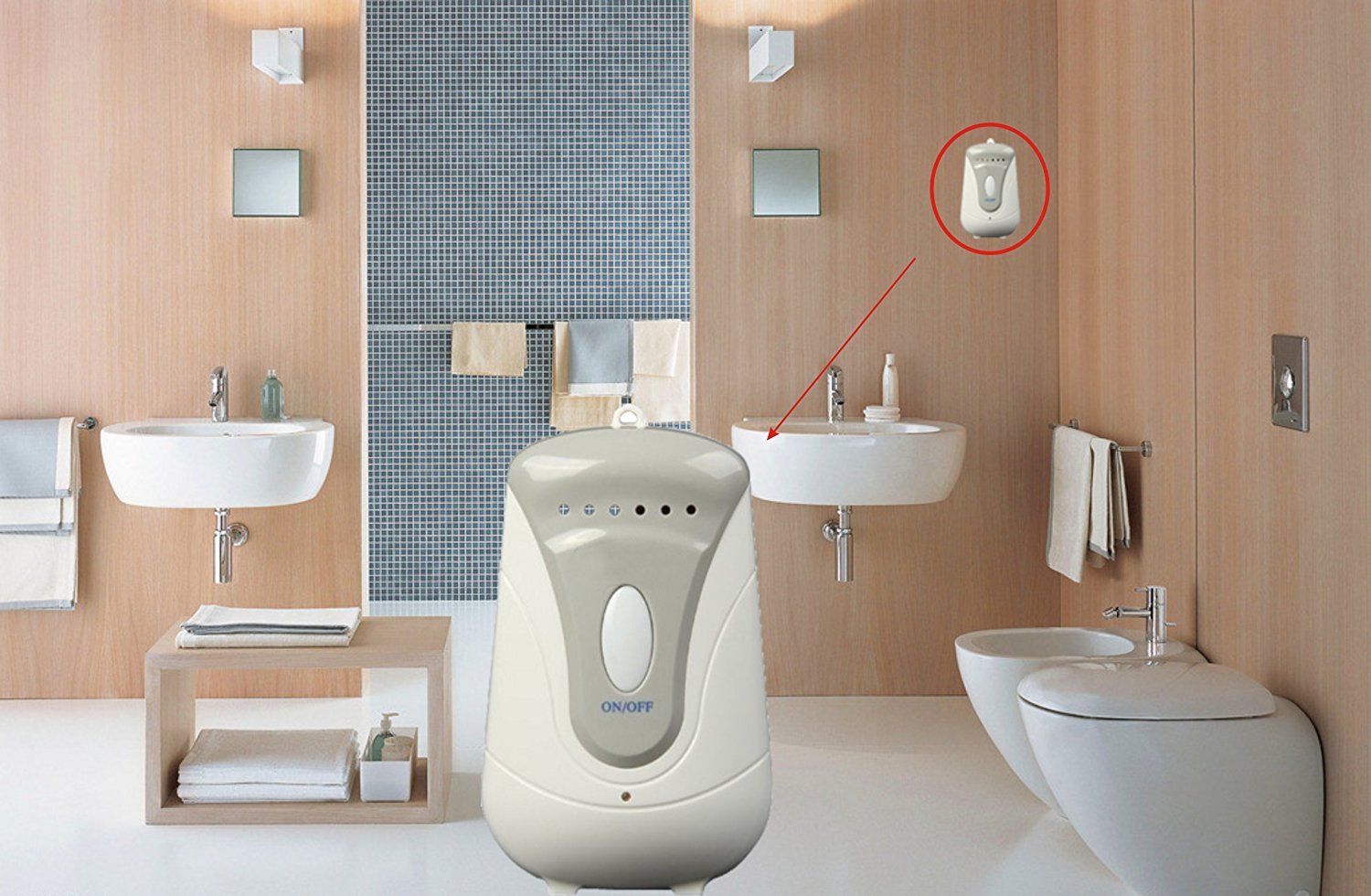 No.2 Warehouse Washroom Bedroom Wall Plug Ozone Anions Air Purifier ...