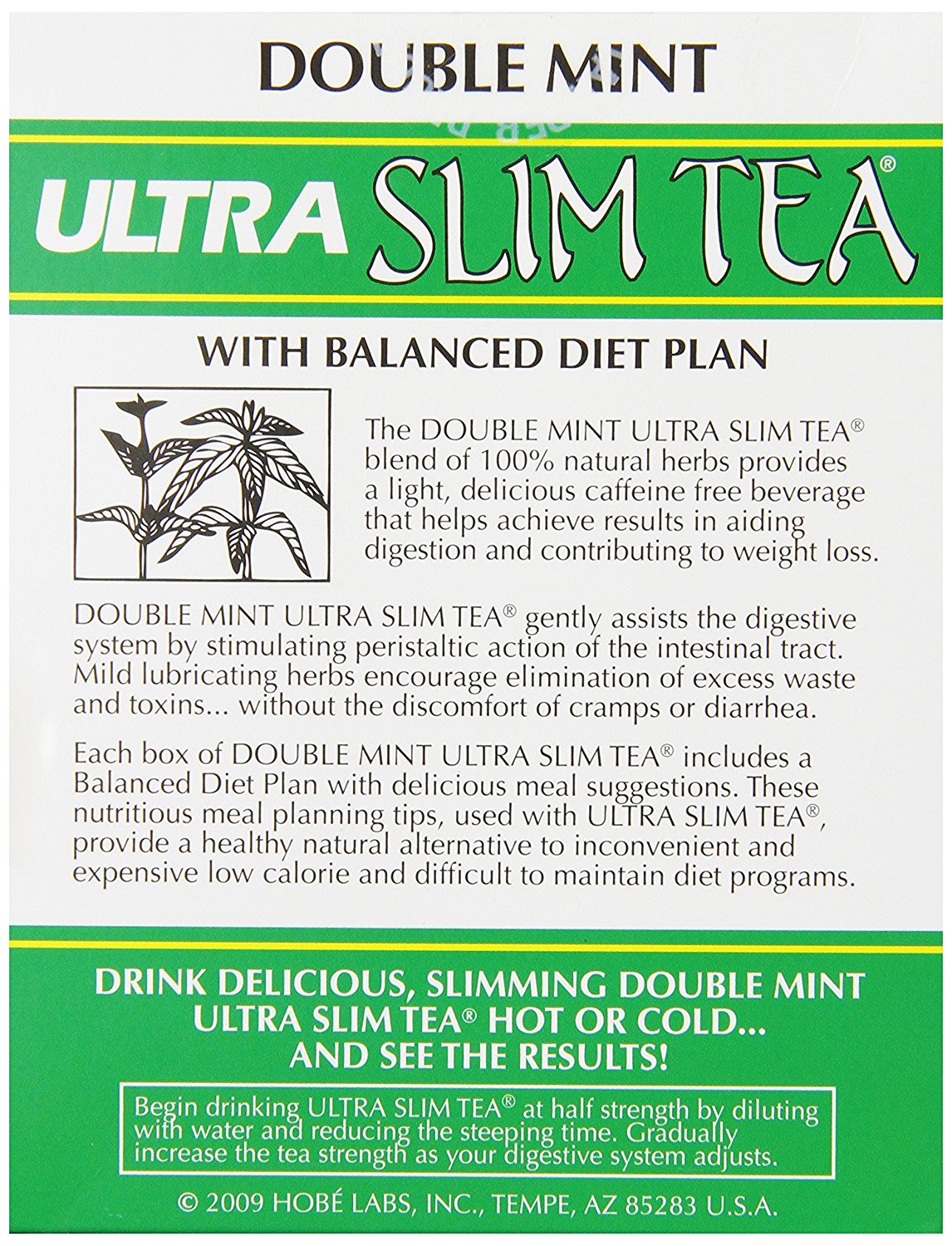 Ultra Slim Tea, Double Mint, Tea Bags, 24 Count Box N5 free image download