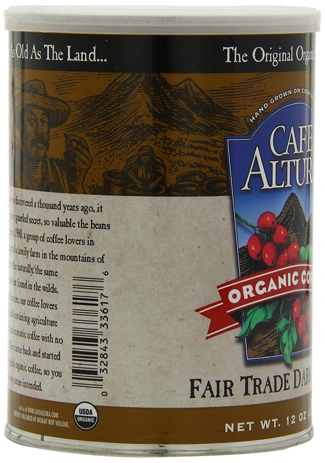 Cafe Altura Ground Organic Coffee, Regular Roast, 12 Ounce (Pack of 3 ...