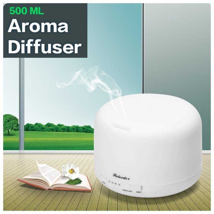 RELEEDER Aromatherapy Essential Oil Diffuser 7 colors,120ml Ultrasonic ...