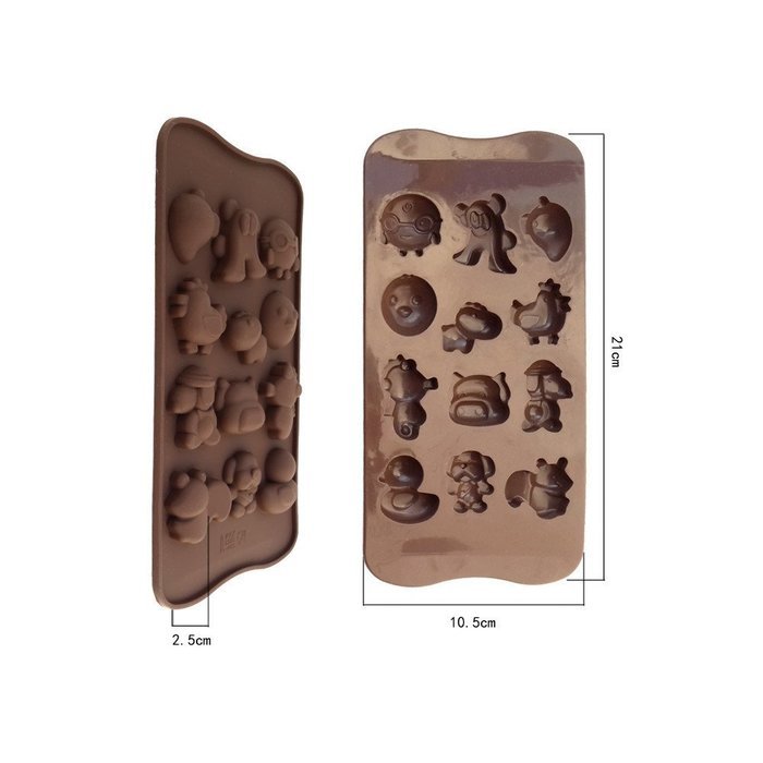 Cartoon Animals Shape Chocolate Silicone Mold Baking Cake Decoration ...