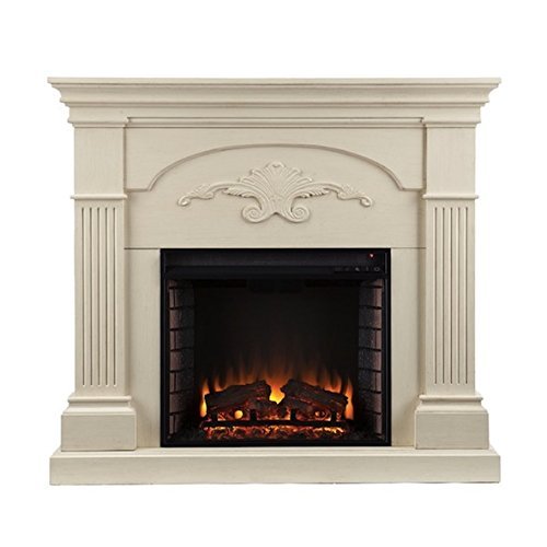 Upton Home Gilbert Modern Ivory Electric Fireplace N7 free image download