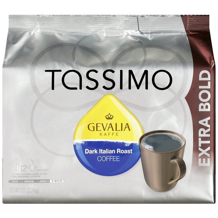 Gevalia Dark Italian Roast, 12-Count T-Discs for Tassimo Coffeemakers ...