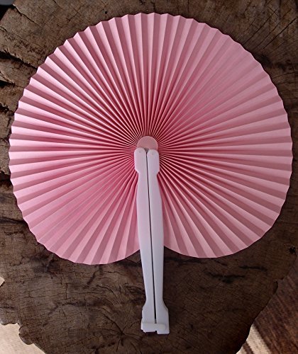 Quasimoon Pink Folding Paper Fan - (10 Pack) by PaperLanternStore free ...
