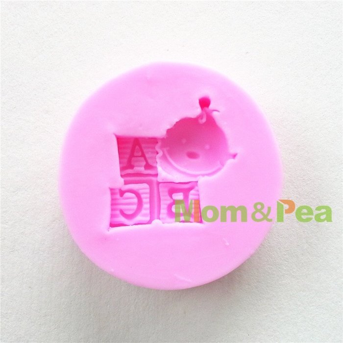 Mom&pea 0653 Mini Baby & ABC Shaped Silicone Mould for Fondant Cake Sugar Paste Cake Decoration ...