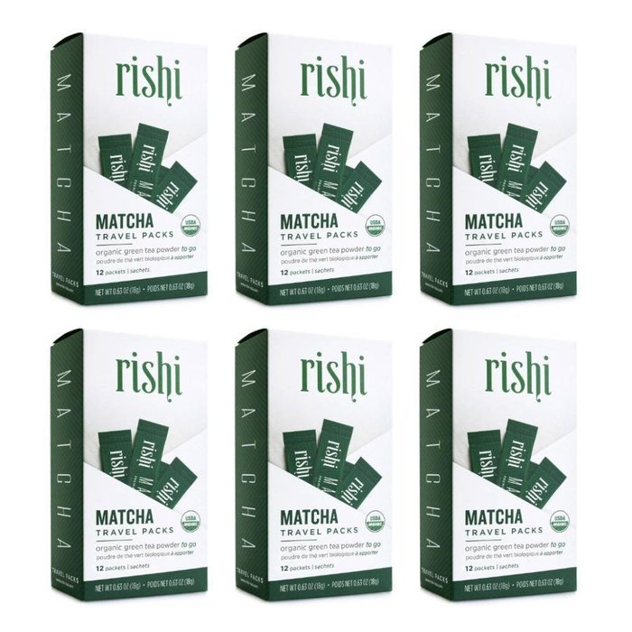 Rishi Tea Organic Matcha Japanese Green Tea Powder, 12 travel packets ...
