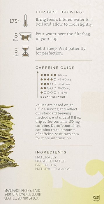 Tazo Awake English Breakfast -20-Count Tea Bags (Pack of 6) N24 free ...