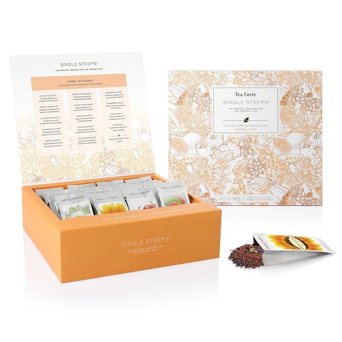 Tea Forté SINGLE STEEPS Loose Leaf TEA CHEST, 28 Different Single Serve ...