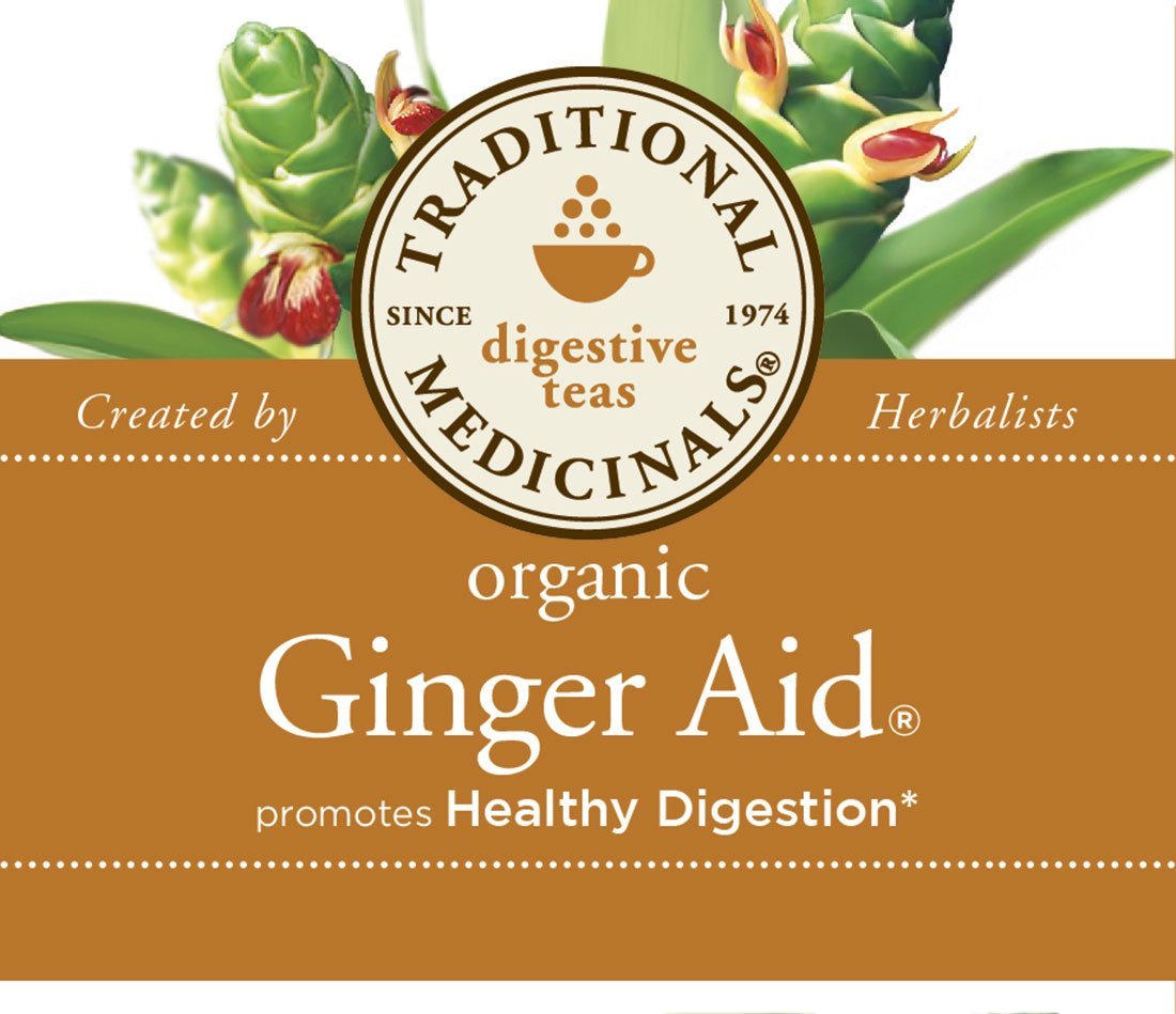 Traditional Medicinals Organic Ginger Aid Tea, 16 Tea Bags (Pack of 6 ...