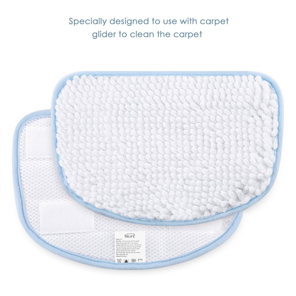 3-Pack Steam Mop Replacement Microfiber Pads for INLIFE S3033 Steam Mop ...