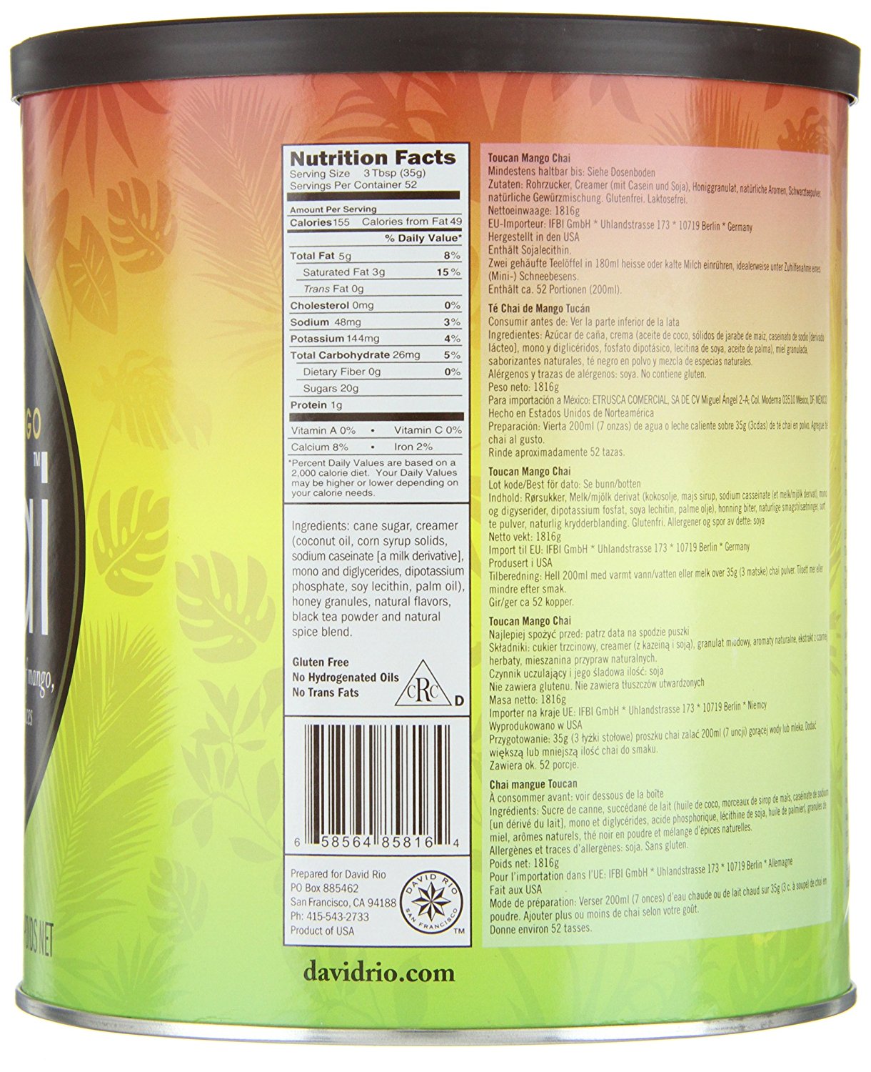 David Rio Chai Mix, Tiger Spice, 14 Ounce N37 free image download