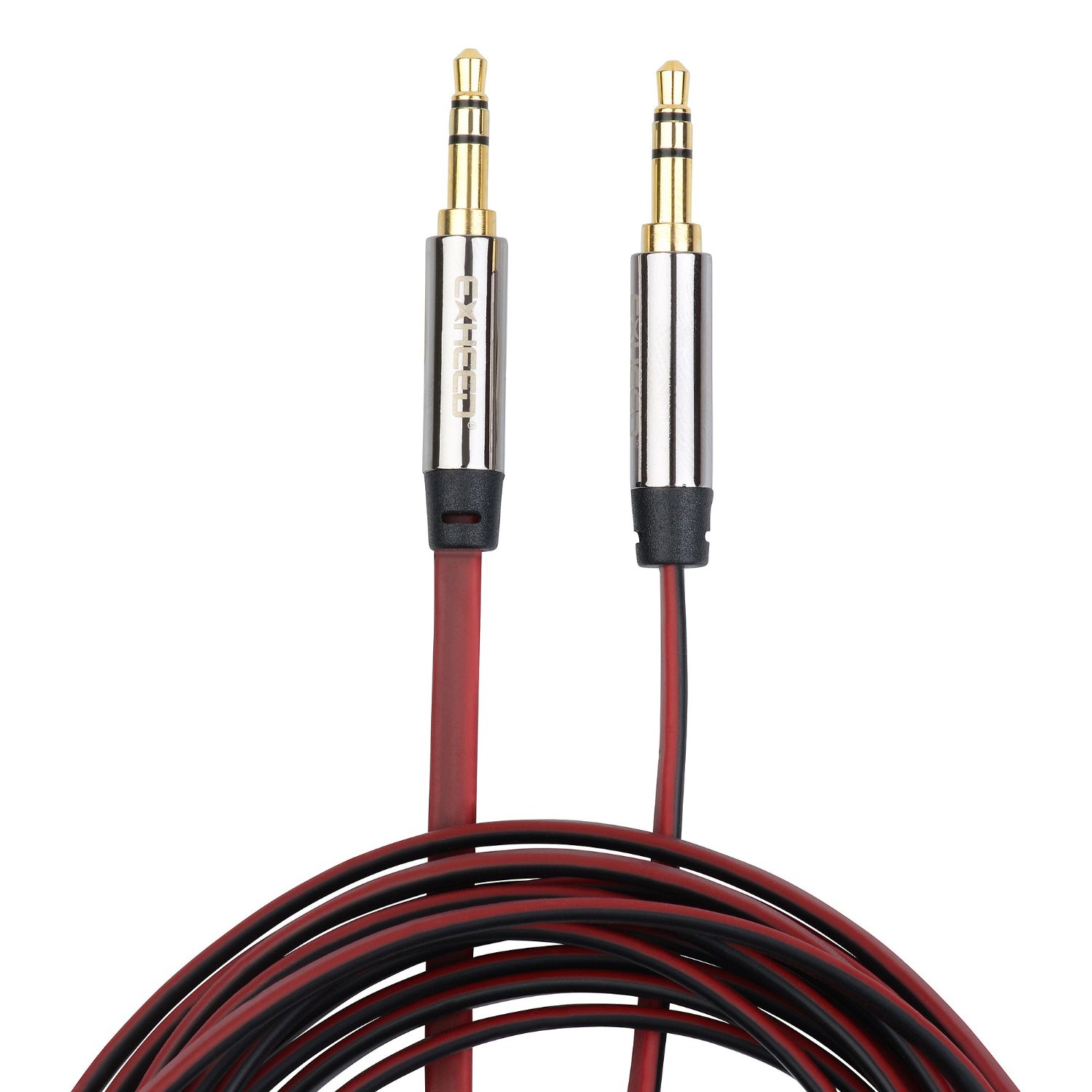 Flat Tangle Free Aux Cable (3 Pack) - 3.5 mm Auxiliary Audio Cable (3ft ...