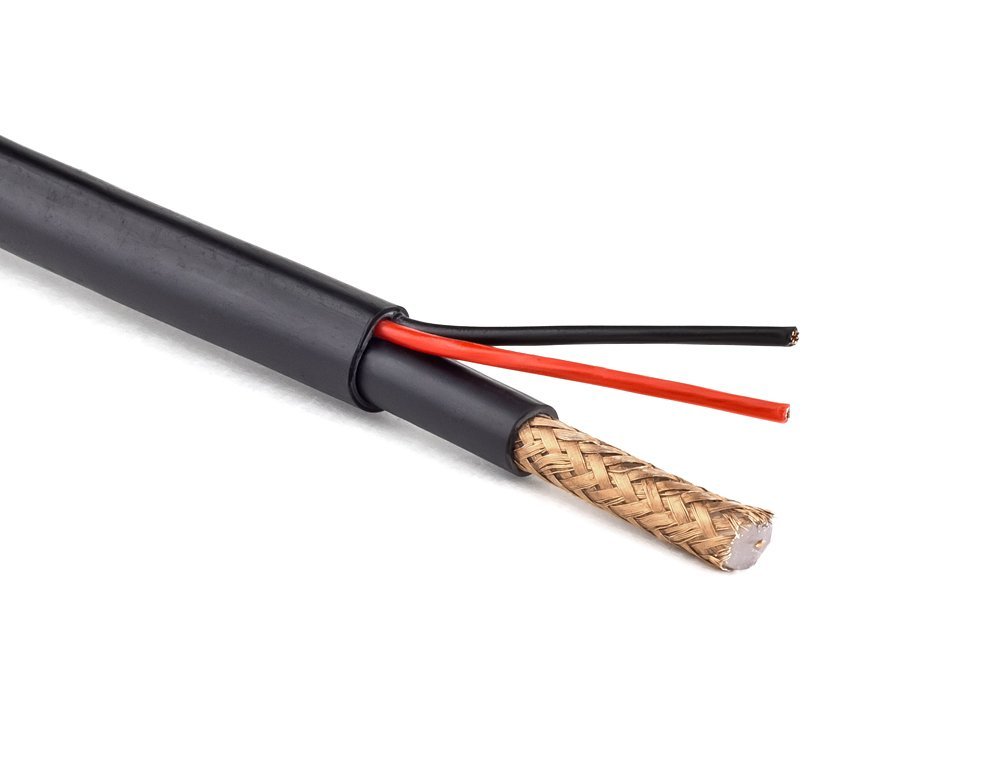 Sewell Direct SW-29989 Bulk RG59 and Power Siamese Cable PE Jacket, 500 ...