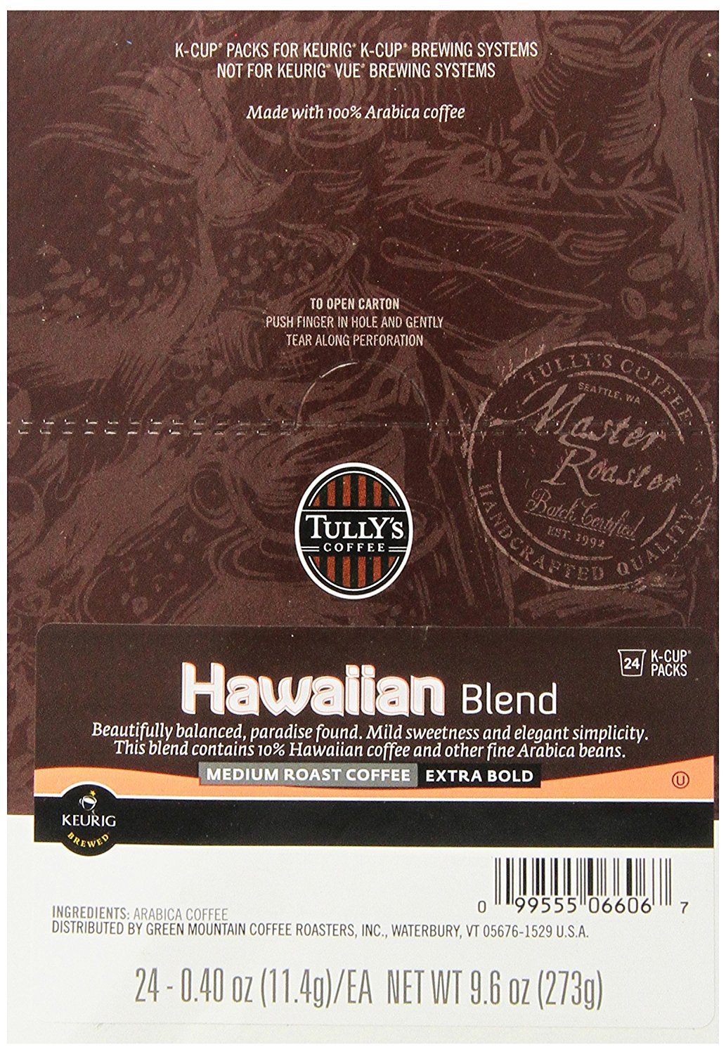 Tully's Coffee French Roast, Keurig K-Cups, 72 Count N30 free image ...