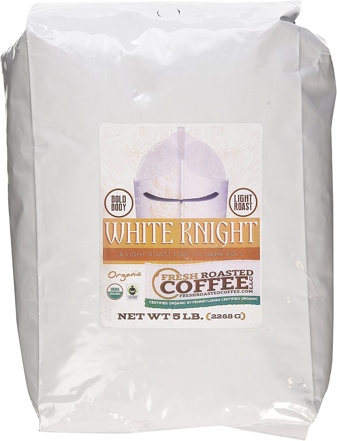 White Knight Light Roast OFT, Whole bean coffee, Fresh Roasted Coffee ...
