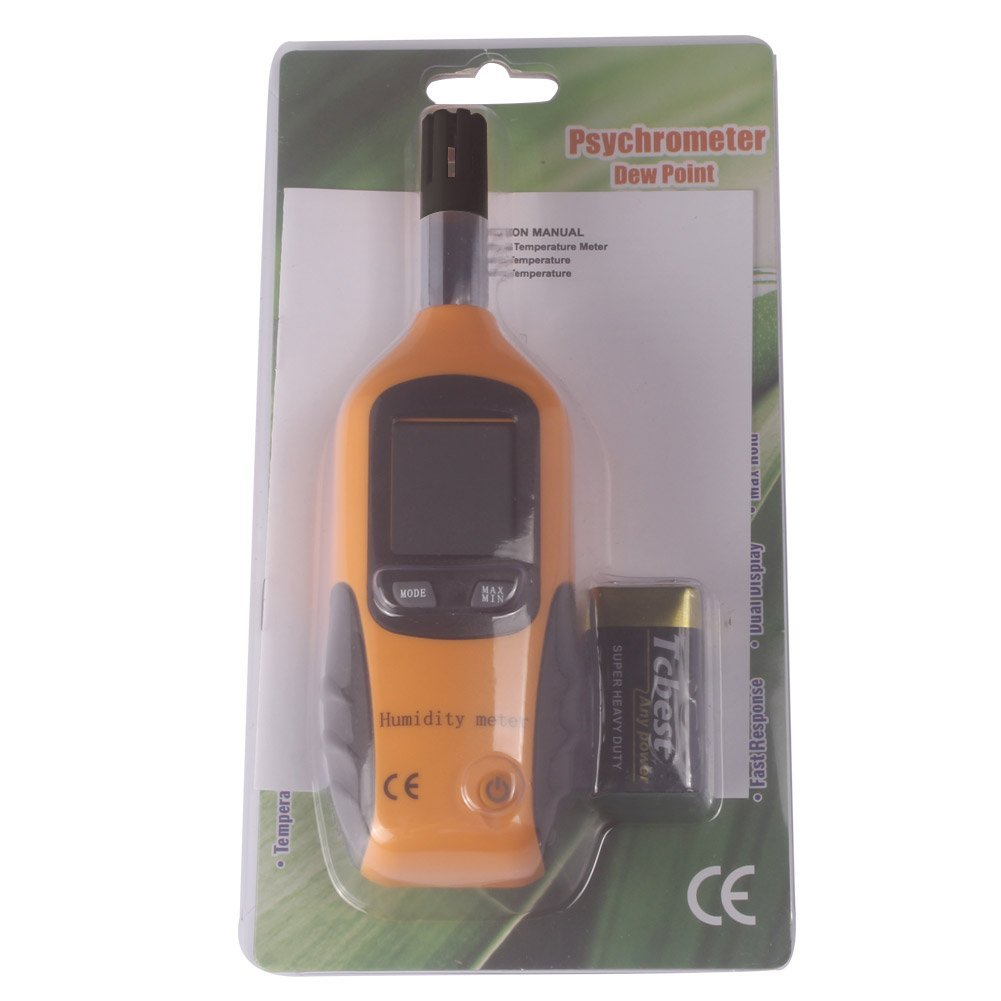 E_Global LCD Digital Psychrometer Mini Temperature and Humidity Meter ...